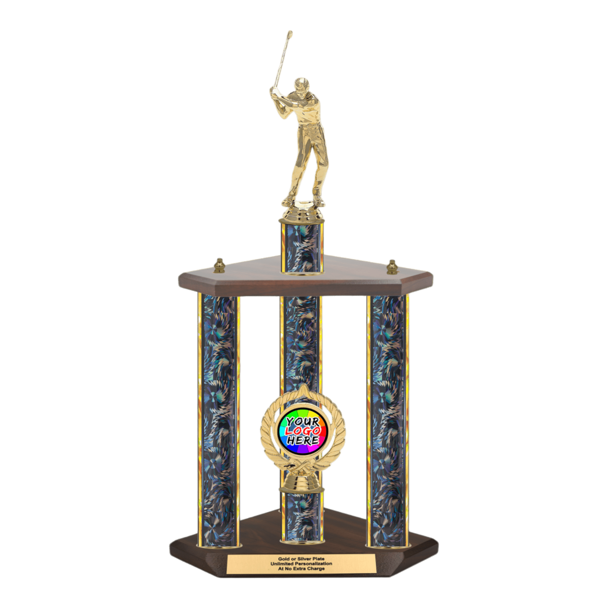 Custom Golf Swing Trophy - 3 Post Series 3621