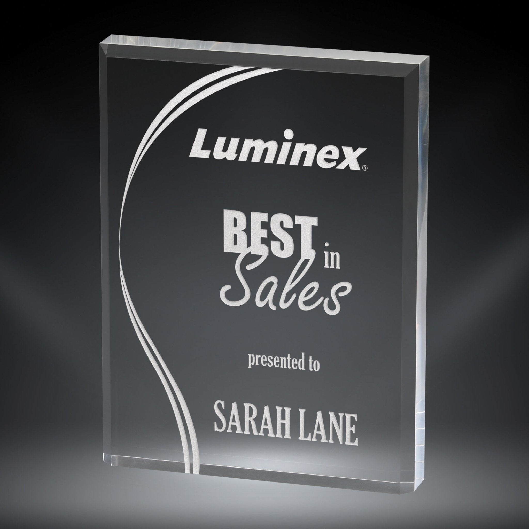 Canvas Free Standing Rectangle Acrylic Award