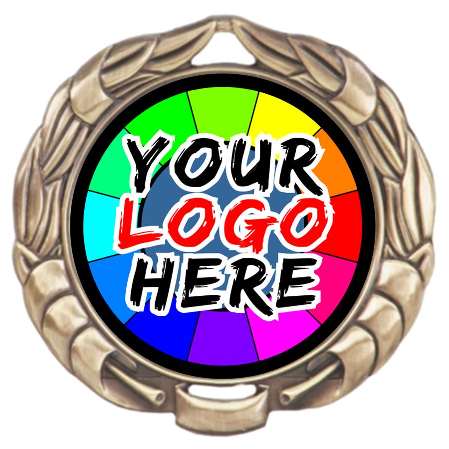 Clasped Wreath Series Customizable Insert Medal