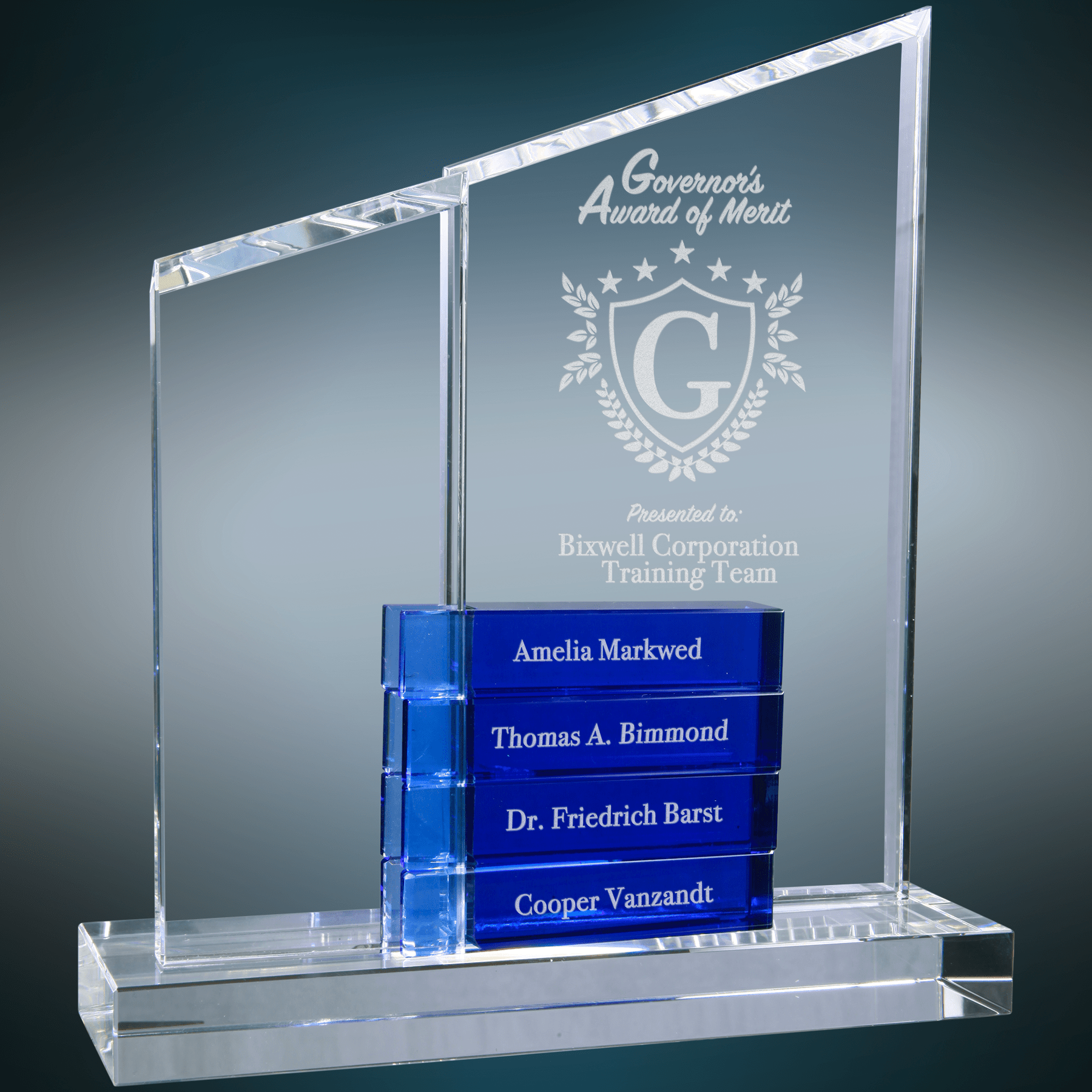 1CRY7022 Series Perpetual Glass Award
