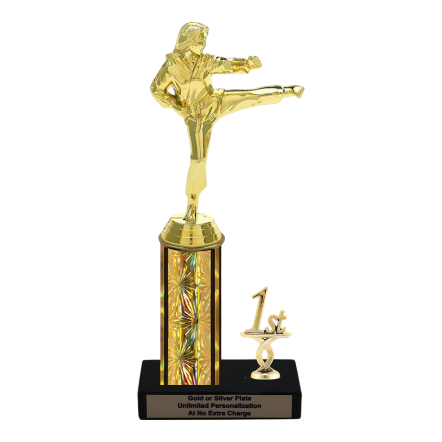 Custom Karate Kick Trophy - custom karate trophy | Engraving, Marble Base
