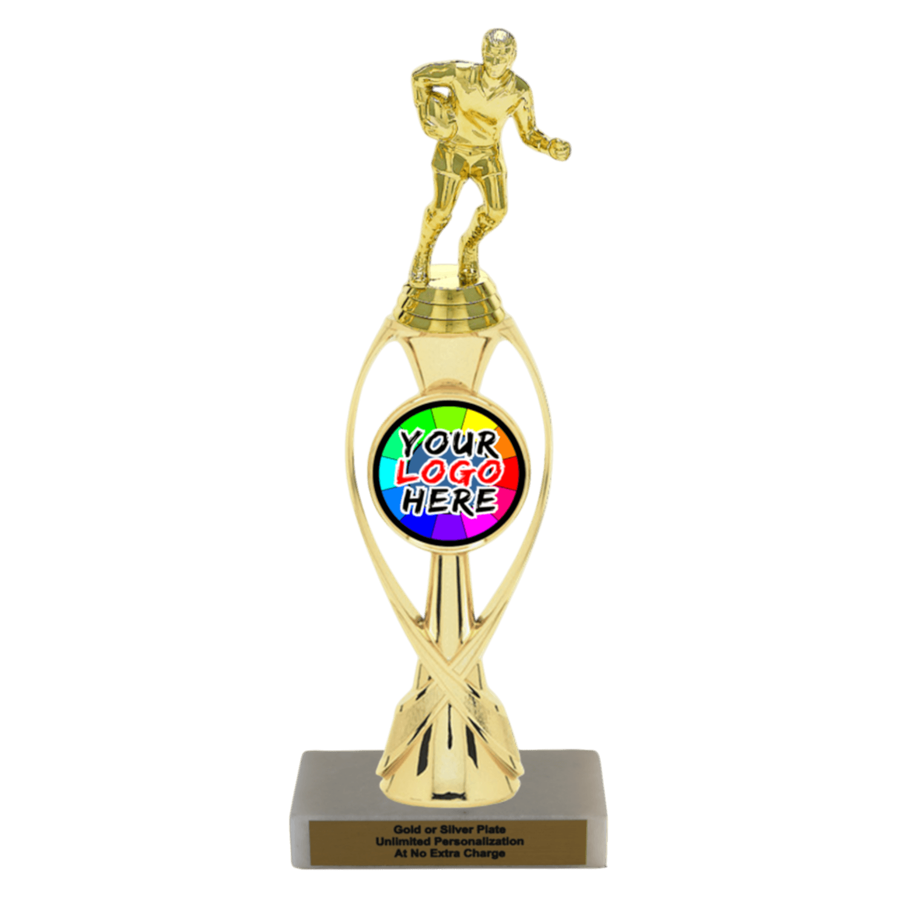 Custom Rugby Runner Trophy - Type B Series 3413/36013