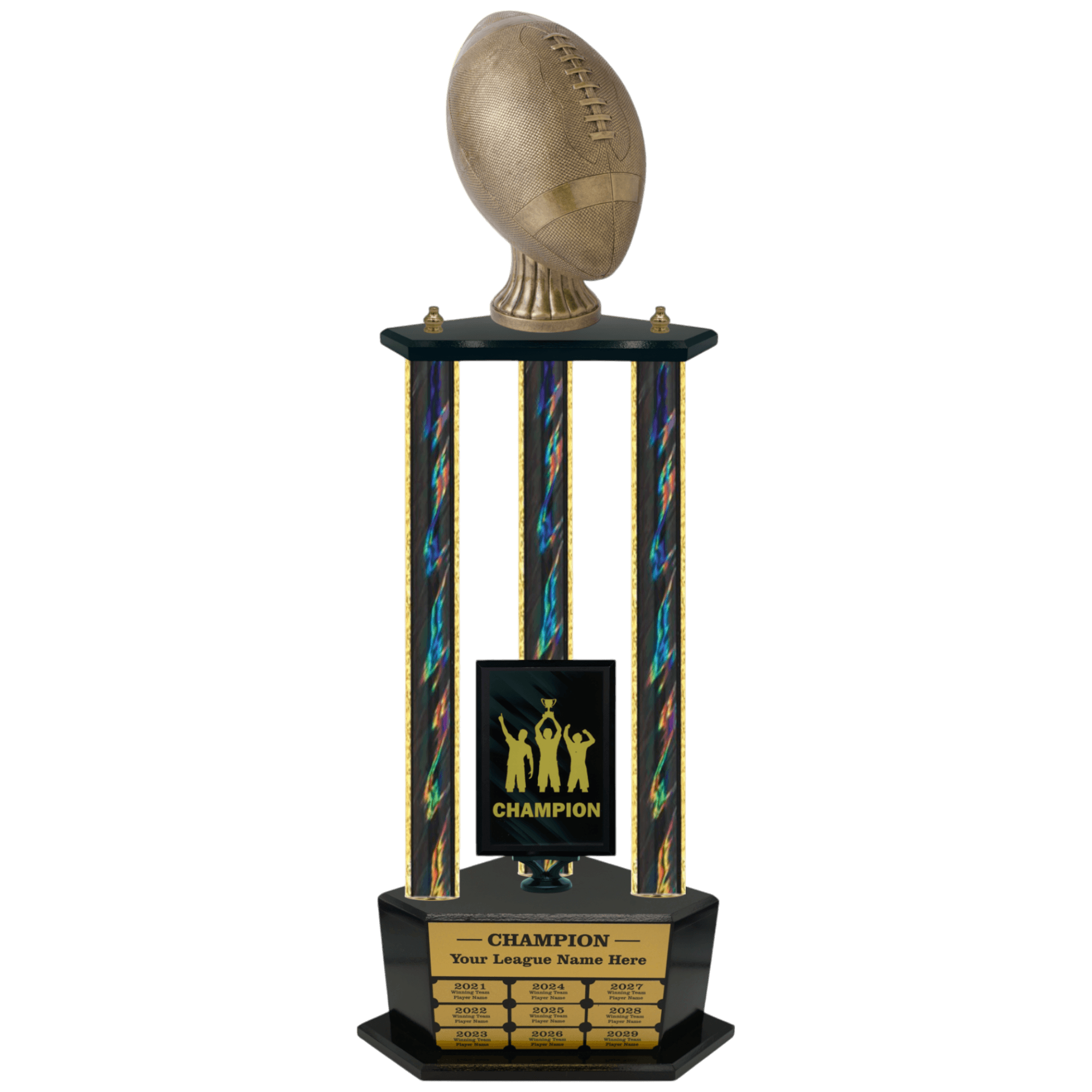 Premium Custom Perpetual Football Trophy - Type 3P003/P38B Series 3RA7