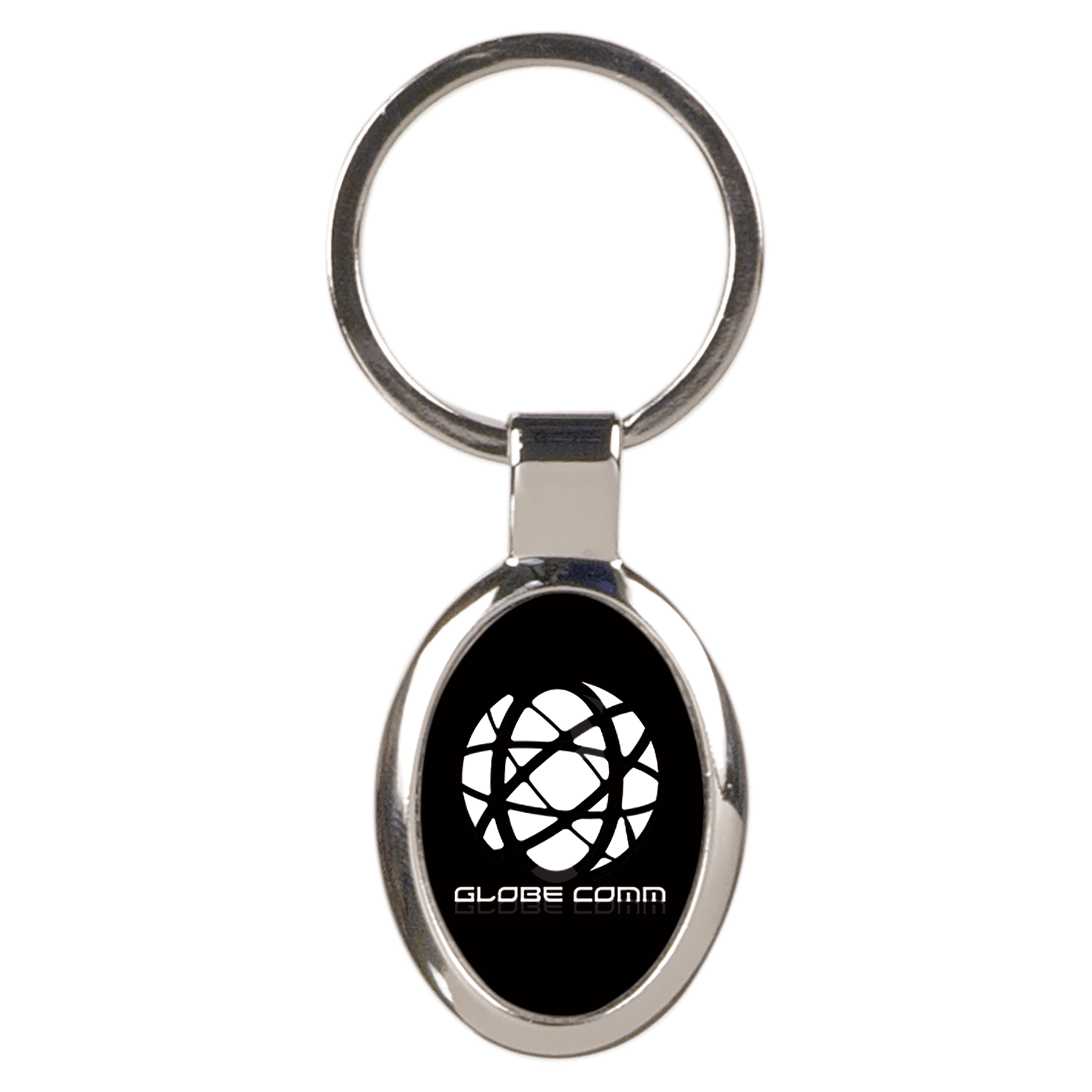 Anodized Aluminum Oval Color Inset Key Fob