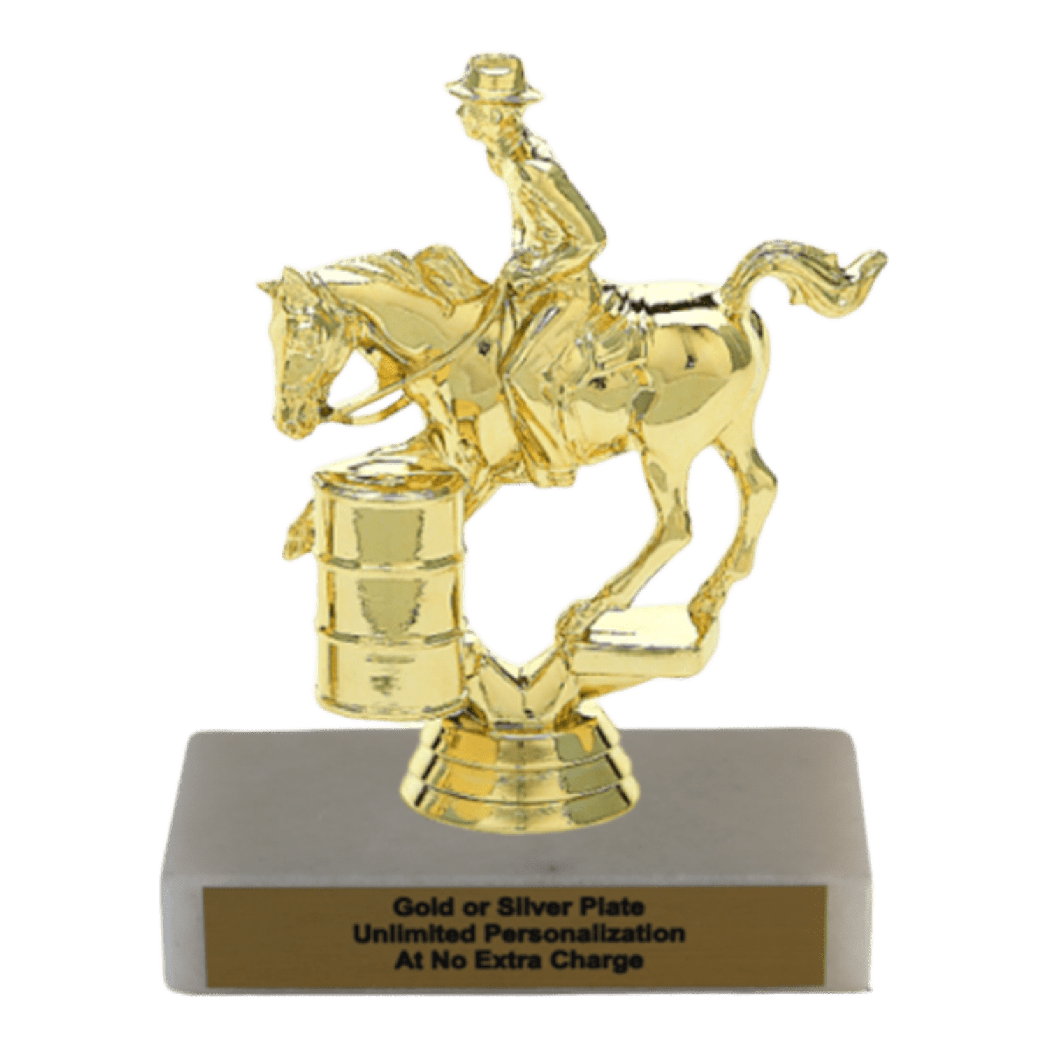 Custom Barrel Racing Horse Trophy - Type A Series 3718