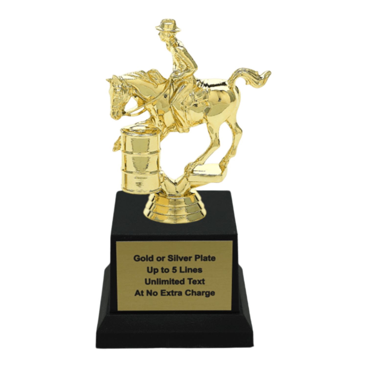 Custom Barrel Racing Horse Trophy - Type A1 Series 3718