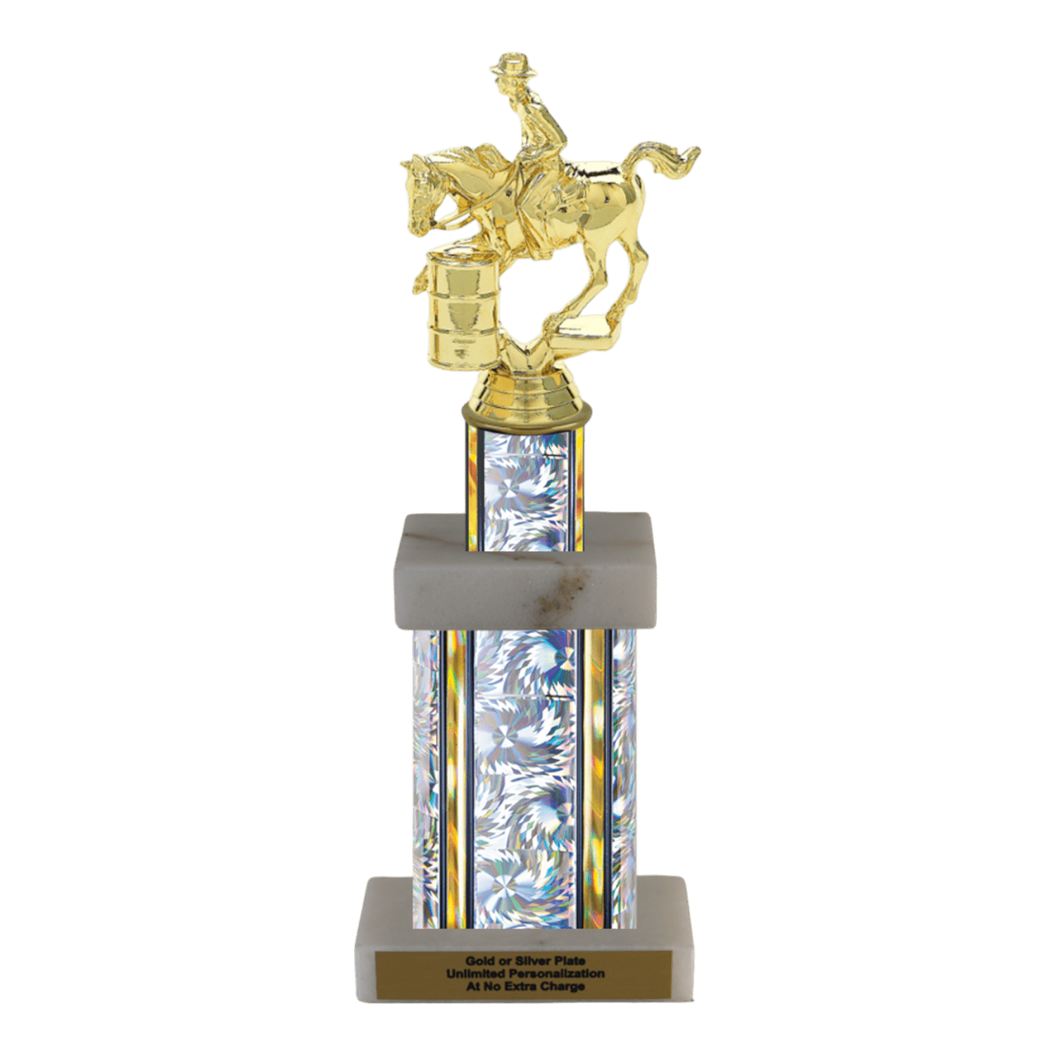Custom Barrel Racing Horse Trophy - Type G Series 3718