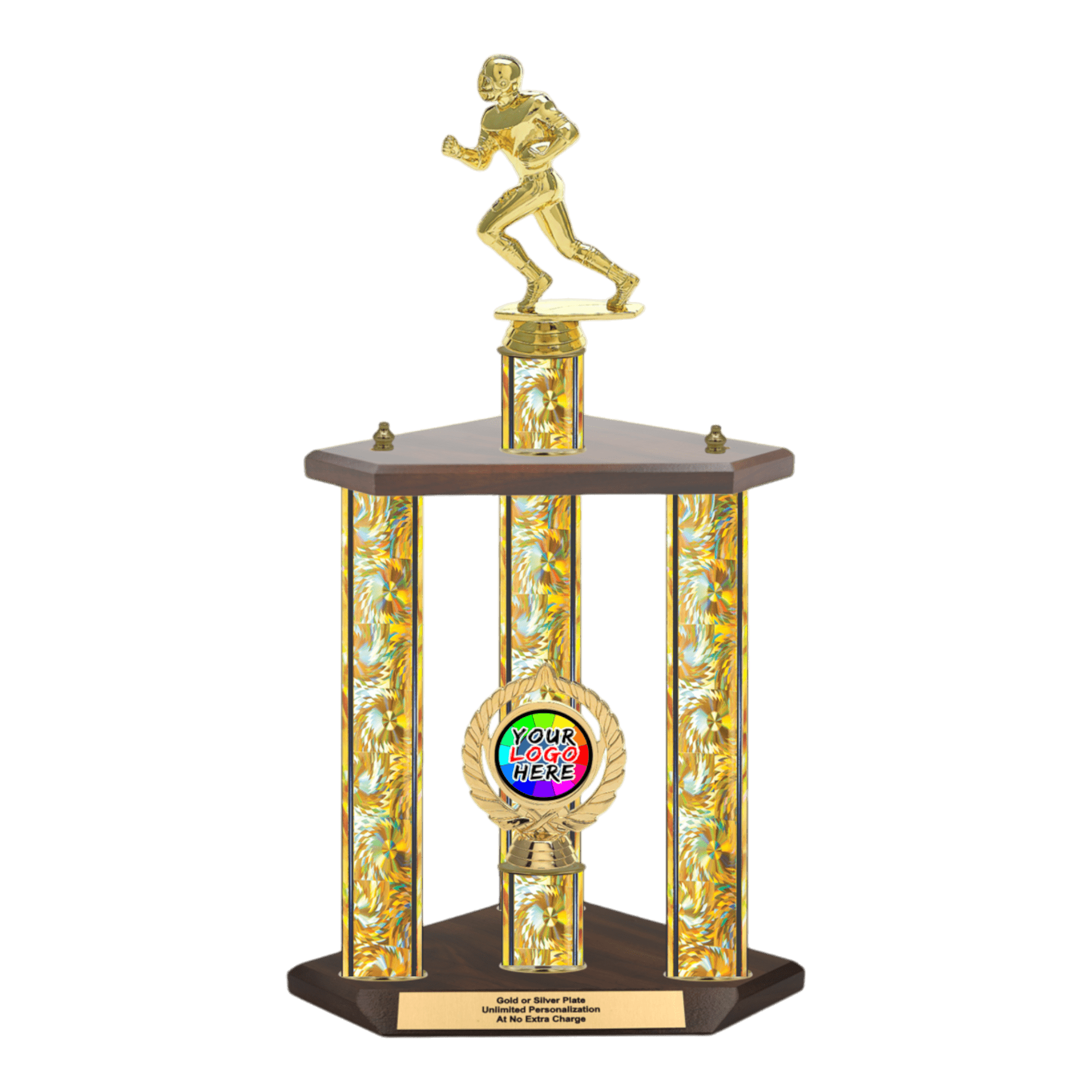 Custom Football Runner Trophy - 3 Post Series 3500