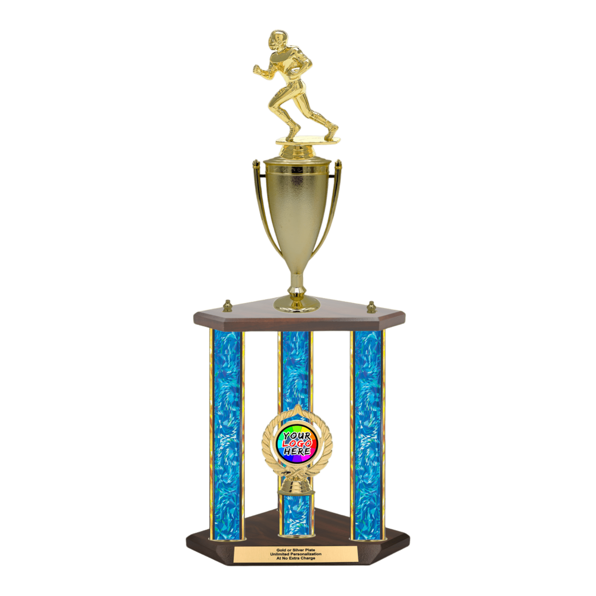 Custom Football Runner Trophy - 3 Post Series 3500/2C17C
