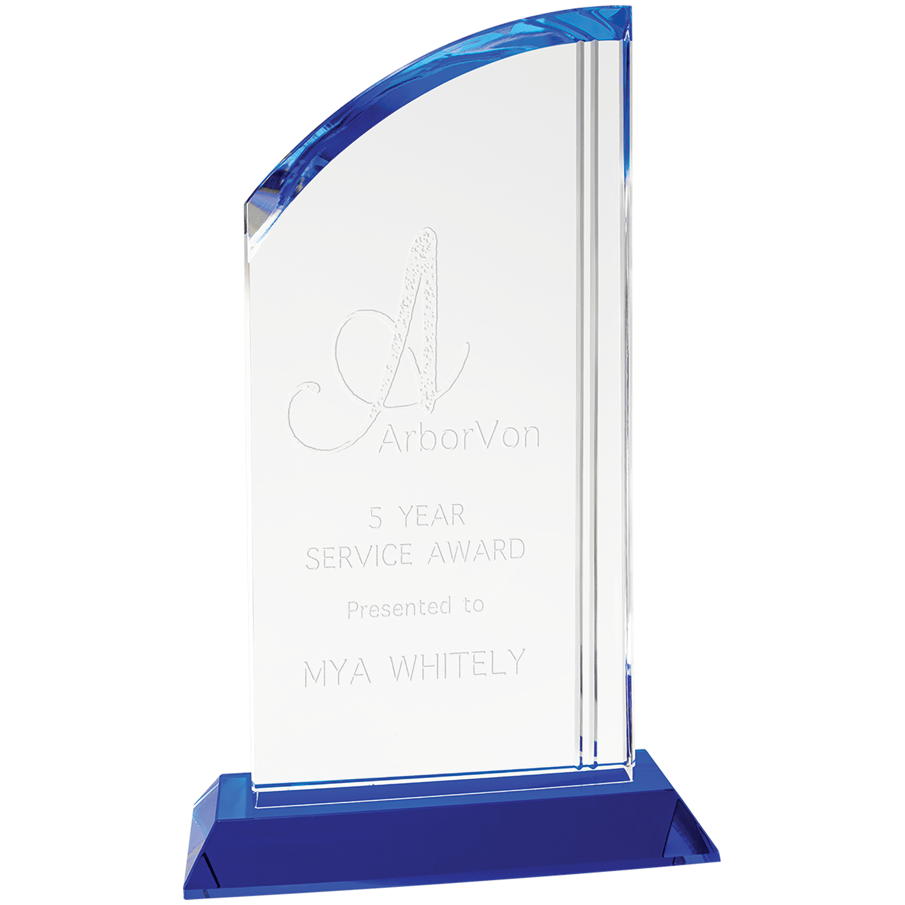 Premier Crystal Arch Series Glass Award