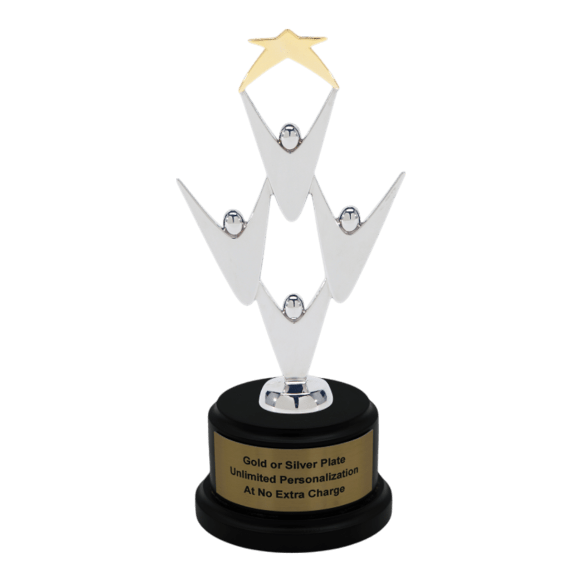 Premium Custom Silver Teamwork Trophy - Type A9 Series 34911S