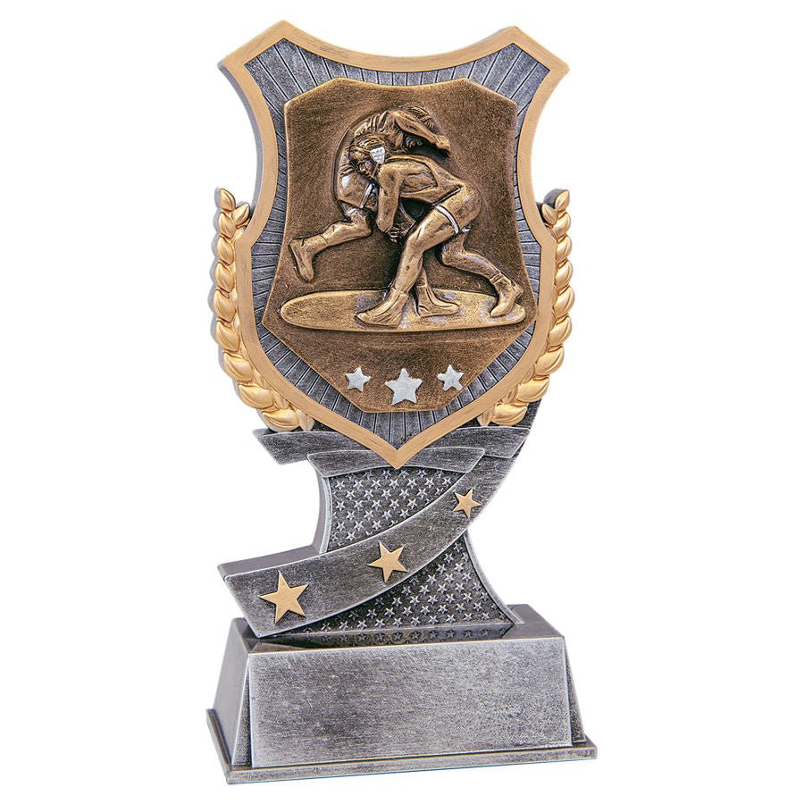 Shield Award Series Wrestling Resin Trophy - wrestling resin trophy ...