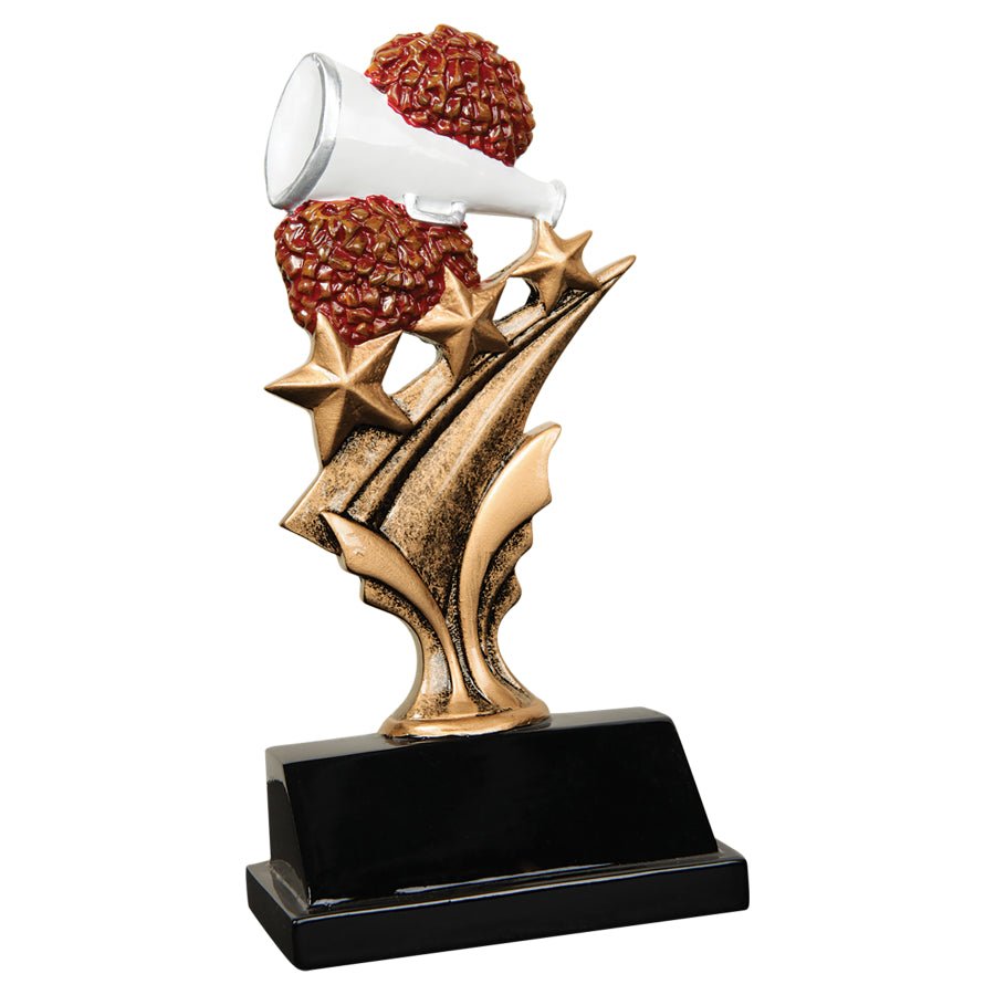 Tri Star Cheer Resin Trophy - Cheer Resin Trophy | 1-2 Days Turnaround