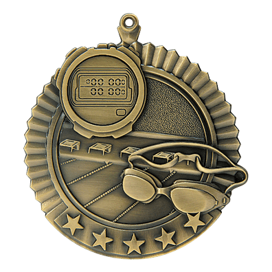 5 Star Series Swim Themed Medal