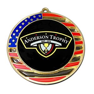 American Flag Series Customizable Insert Medal