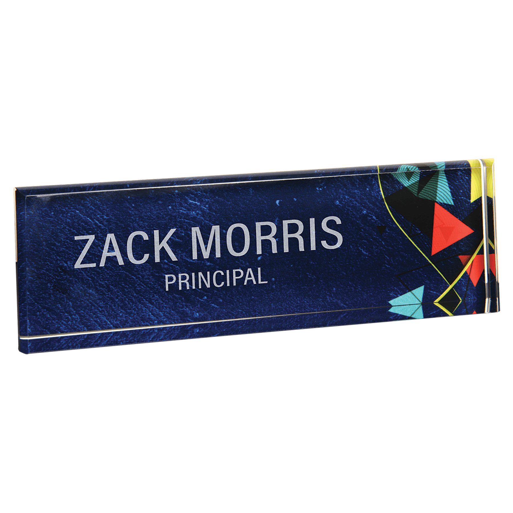 Artiste Blue Acrylic Name Bar - Blue Acrylic Name Bar | Laser Engraved