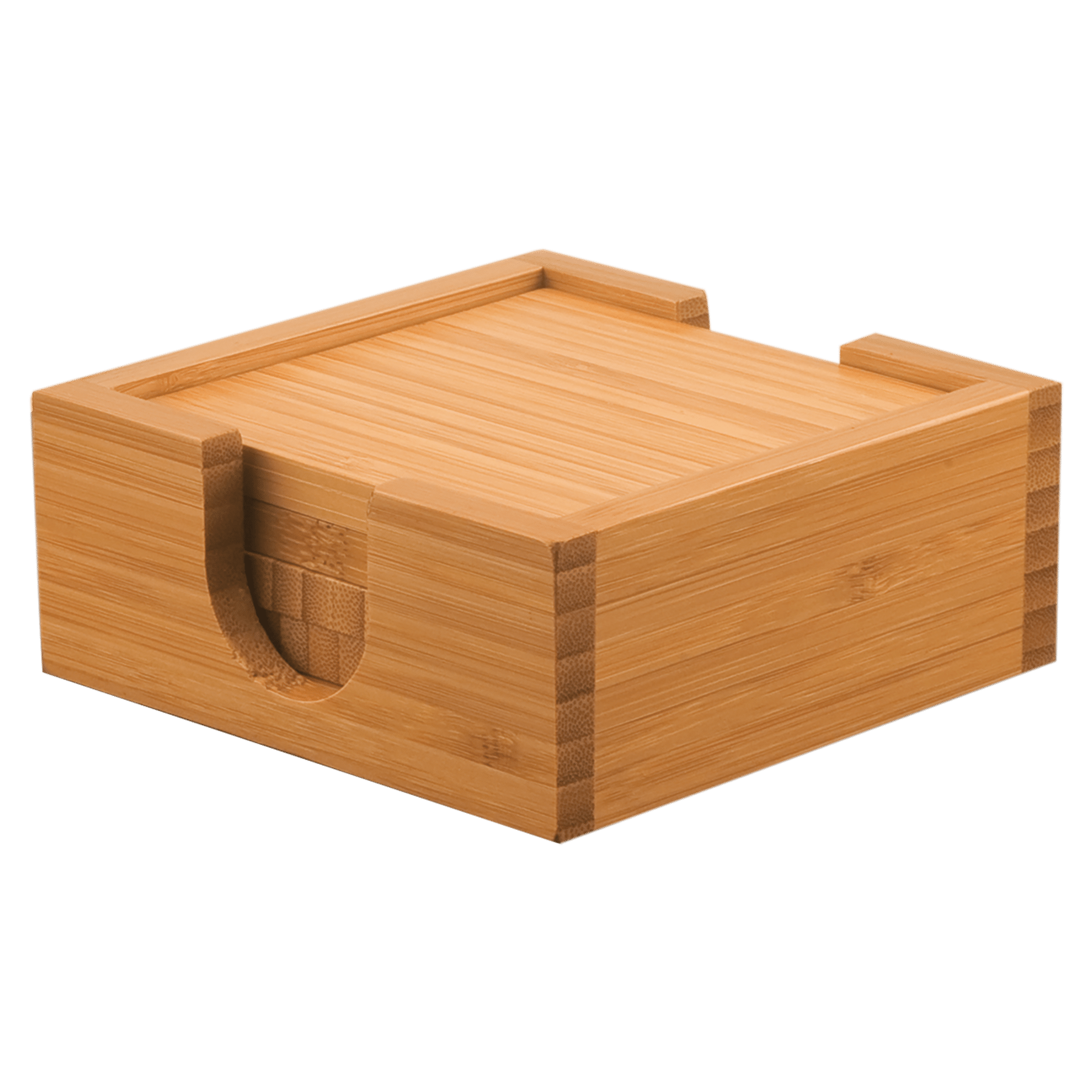 Eco Friendly Bamboo 4 Square Coaster Set