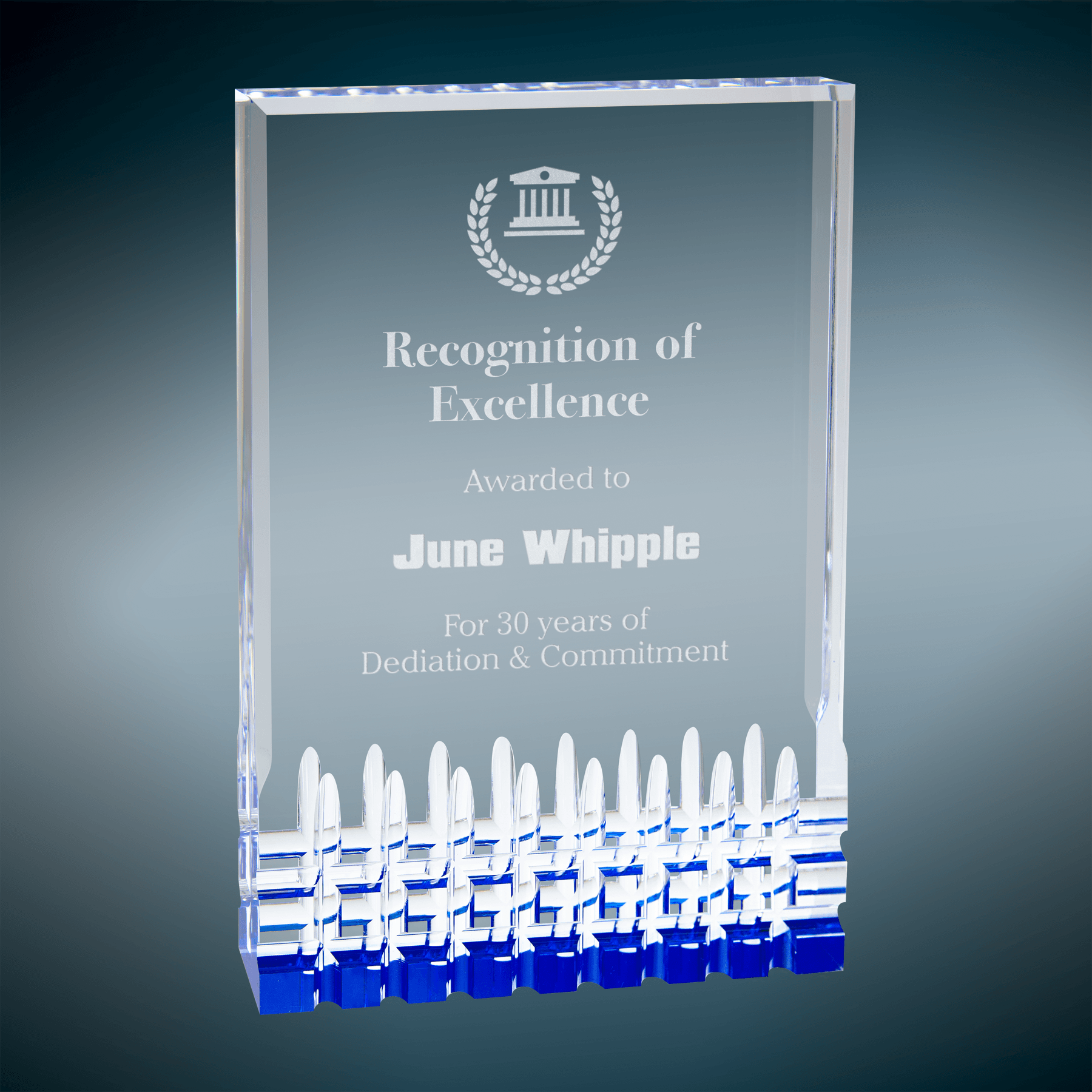 Acrylic Award Blue Mirage Series - Personalized Awards | Fast Shipping
