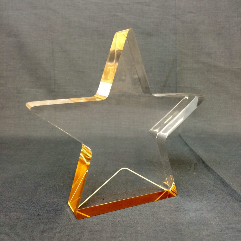 Cornerstone Gold Star Acrylic Award