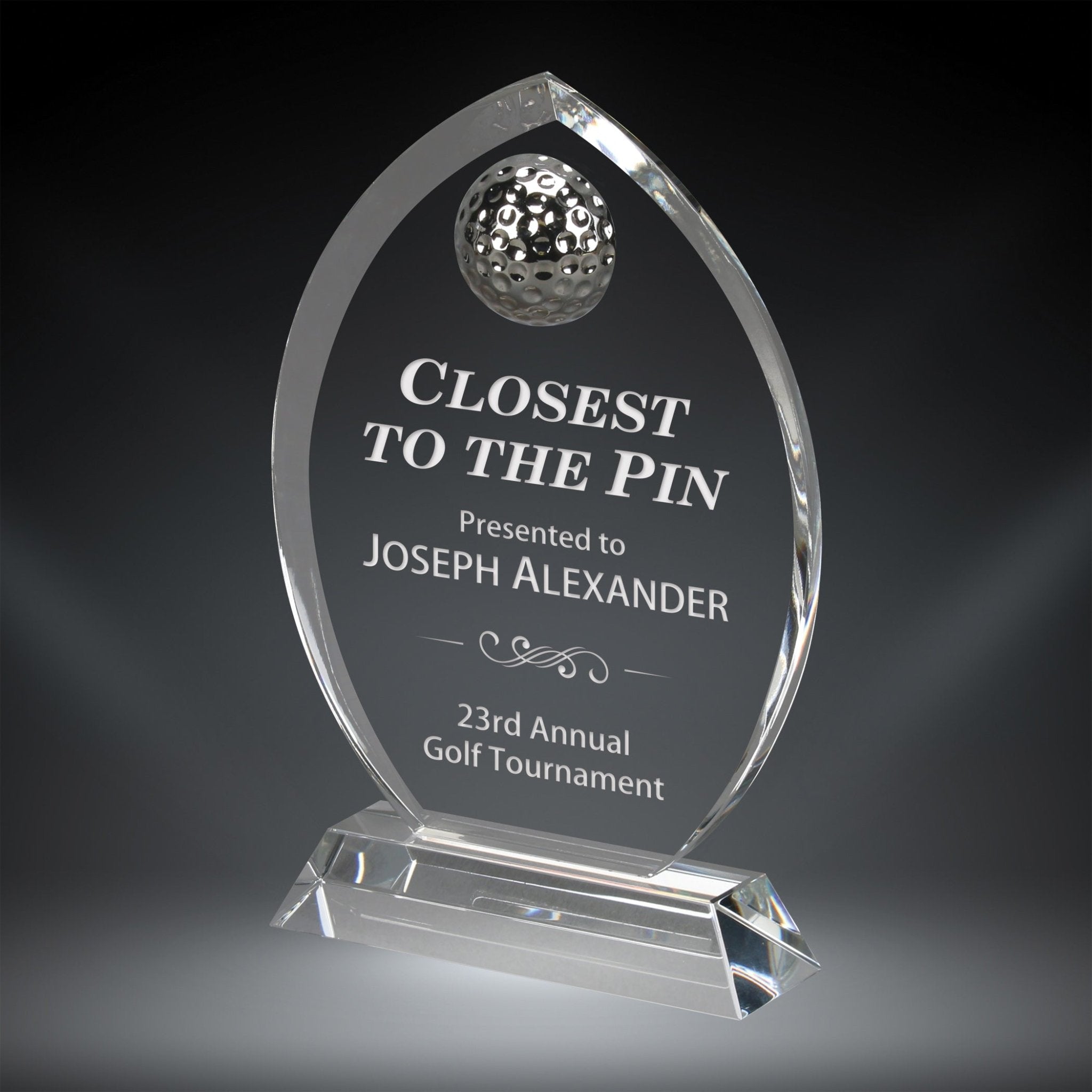 Crystal Oval Series Golf Award