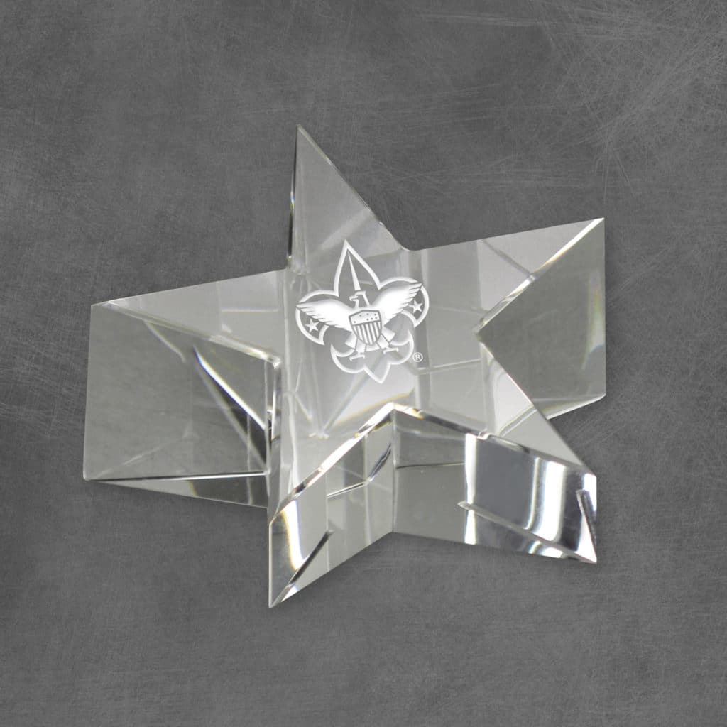Crystal Star Paperweight Corporate Award