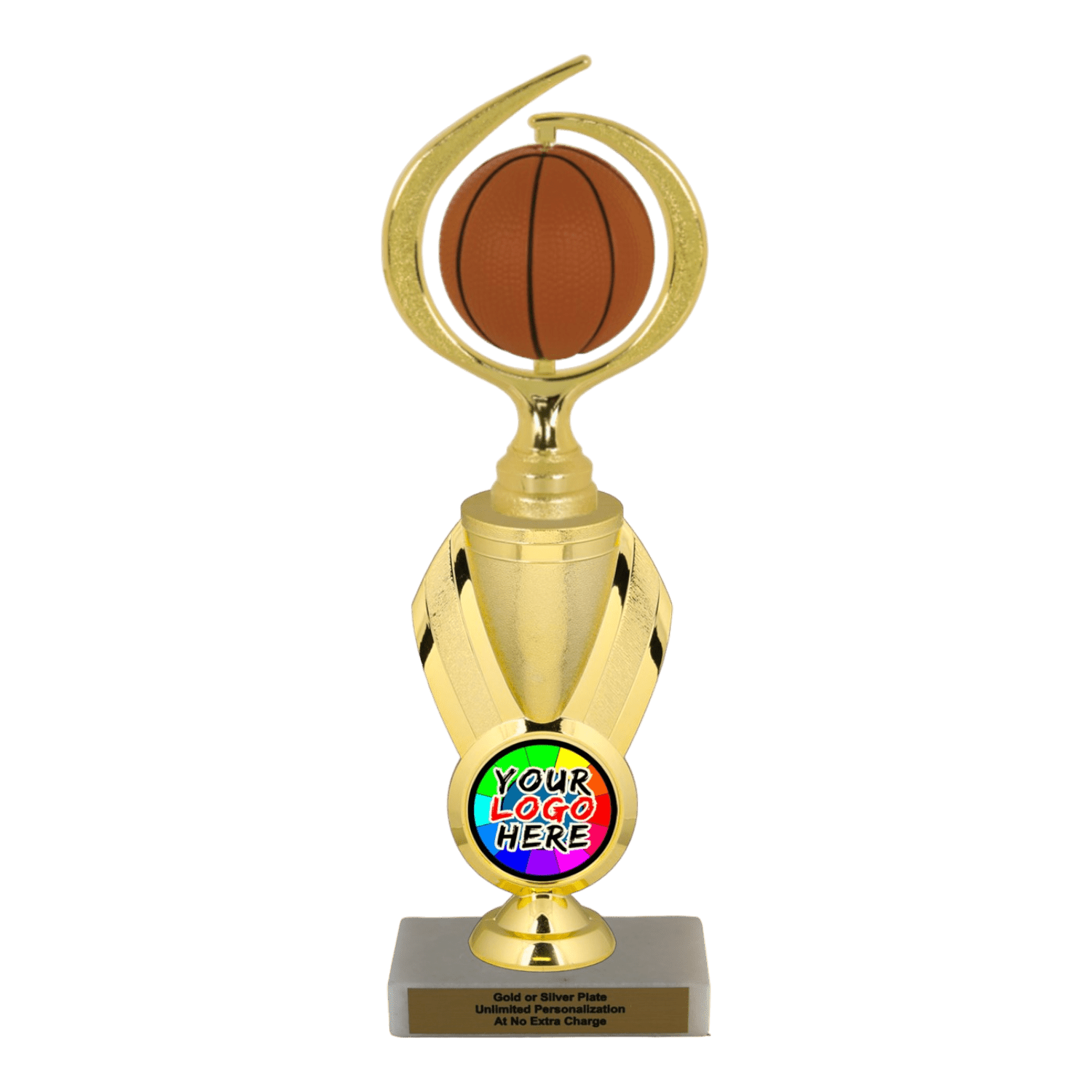 Custom Basketball Trophy - Type B Series 1SPN91 | Engraved Nameplate ...