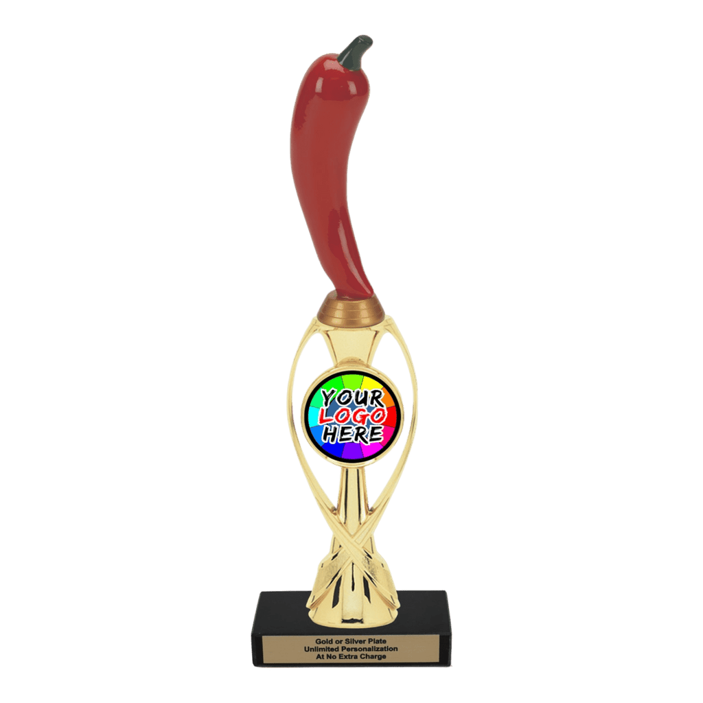 Custom Chili Pepper Trophy - Type B Series 351157GS/36013