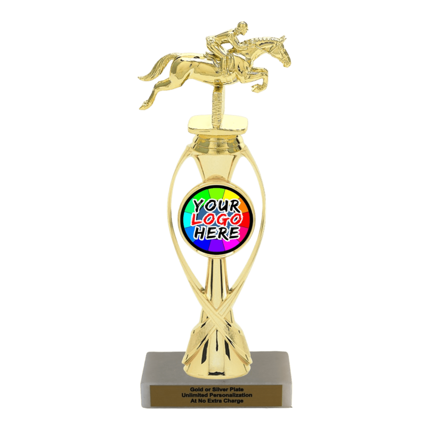 Custom Jumping Horse Trophy - Custom Jumping Horse Trophy | Engraved ...