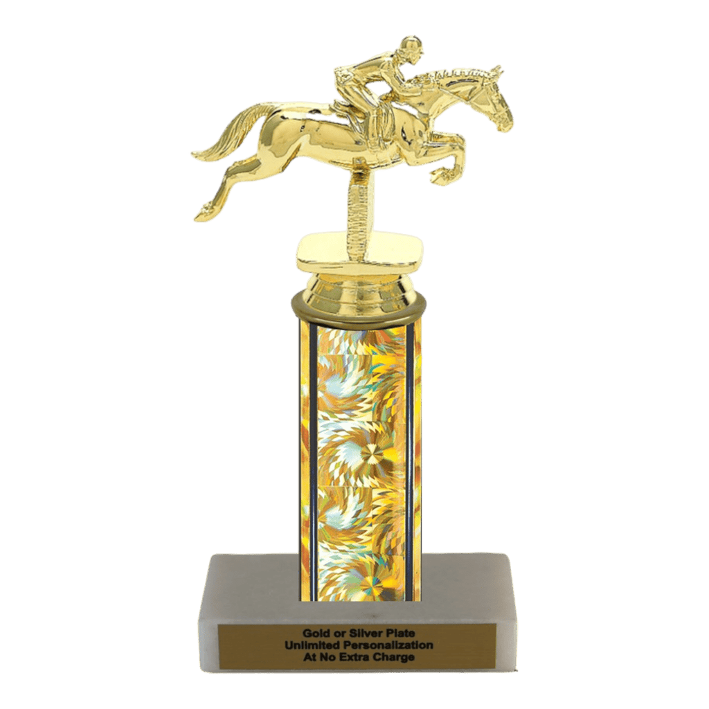 Custom Jumping Horse Trophy - Type C Series 34006