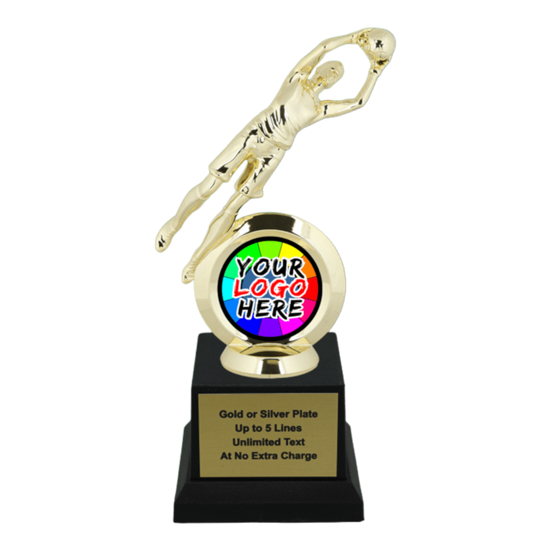 Customizable Insert Soccer Goal Keeper Trophy - Type A1 Series 35742