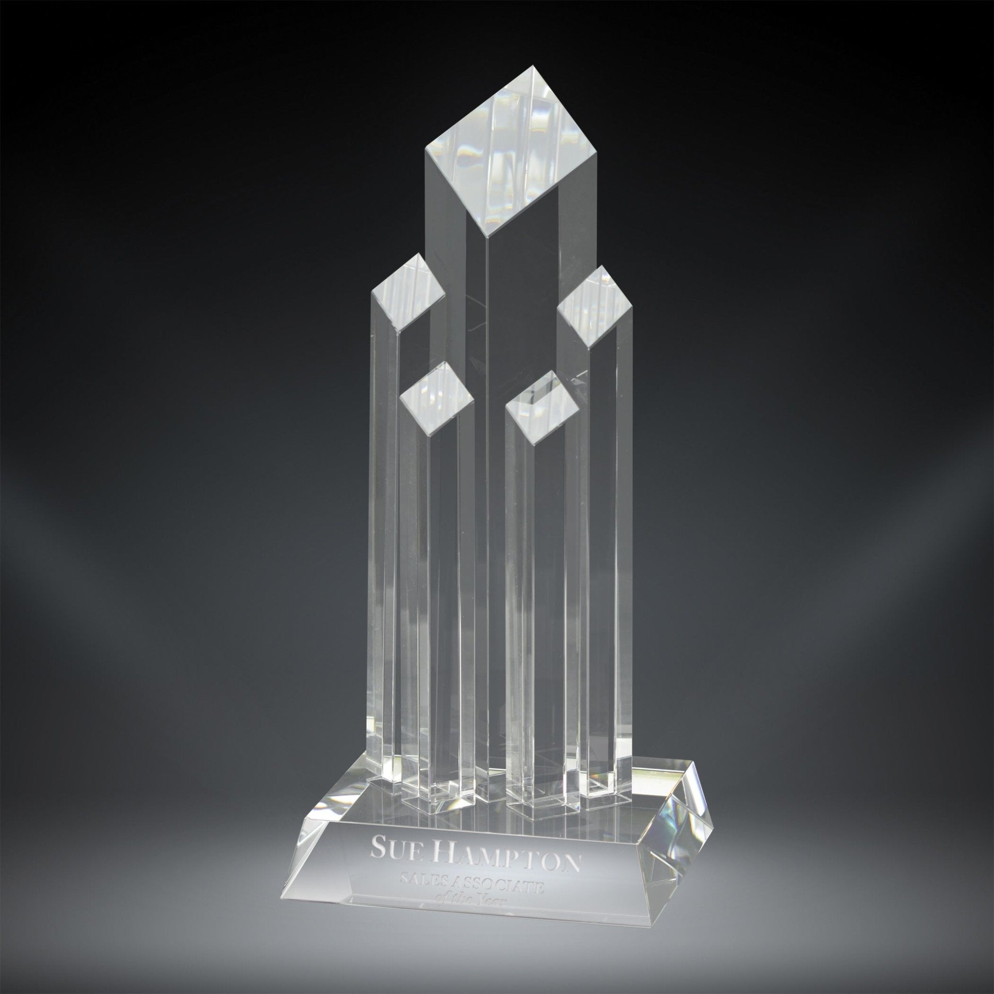 Diamond Column Tower Crystal Award