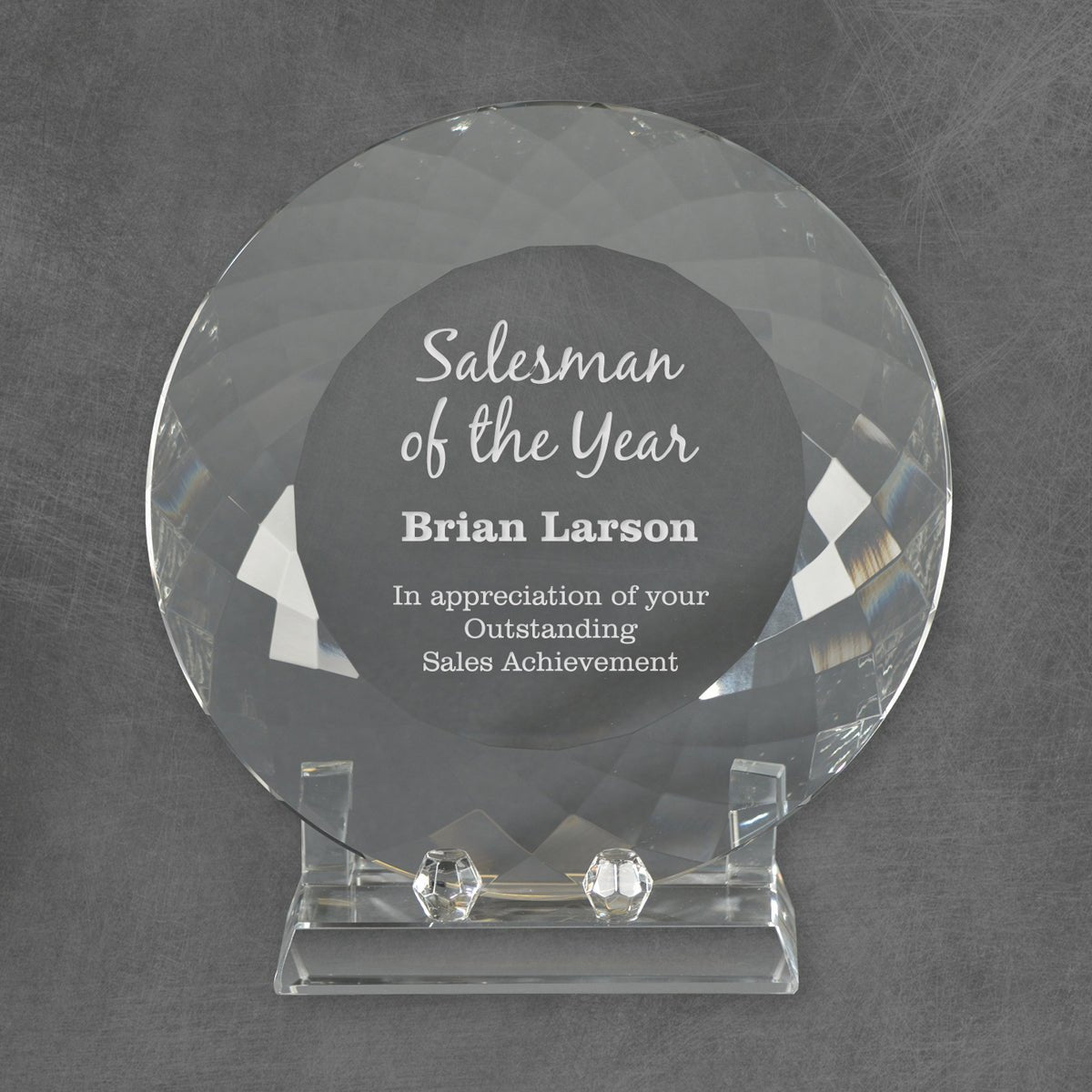 Faceted Plate Series Crystal Glass Award