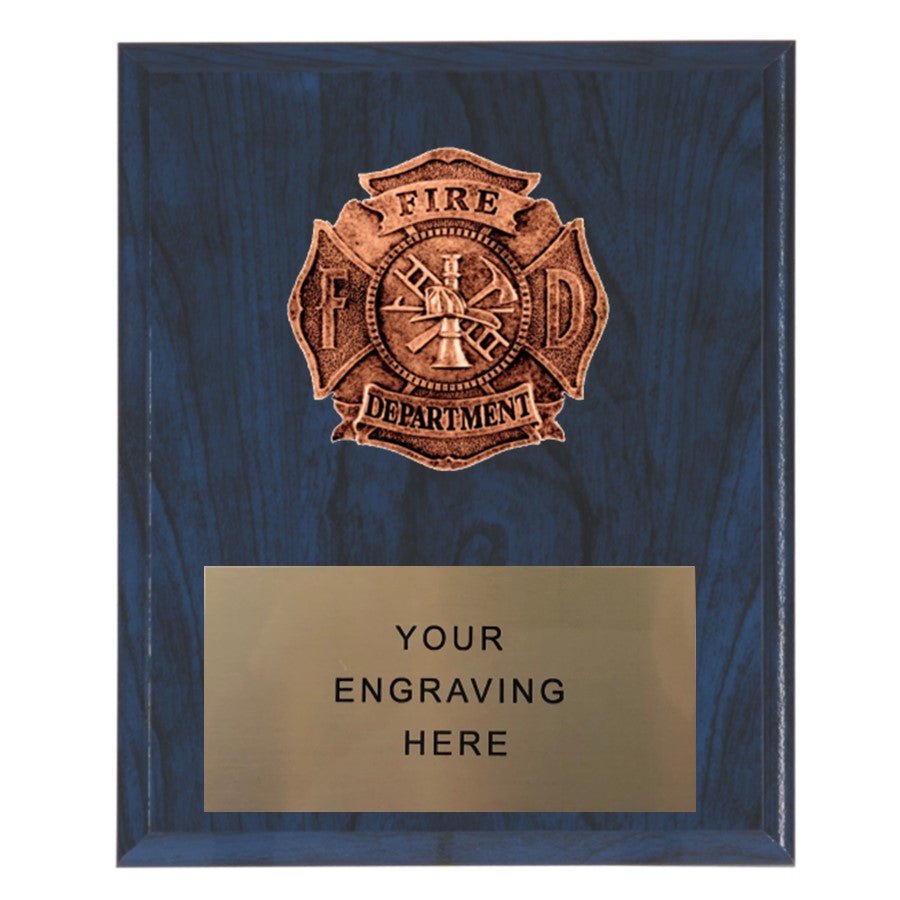 First Responder Fire Department Badge Plaque