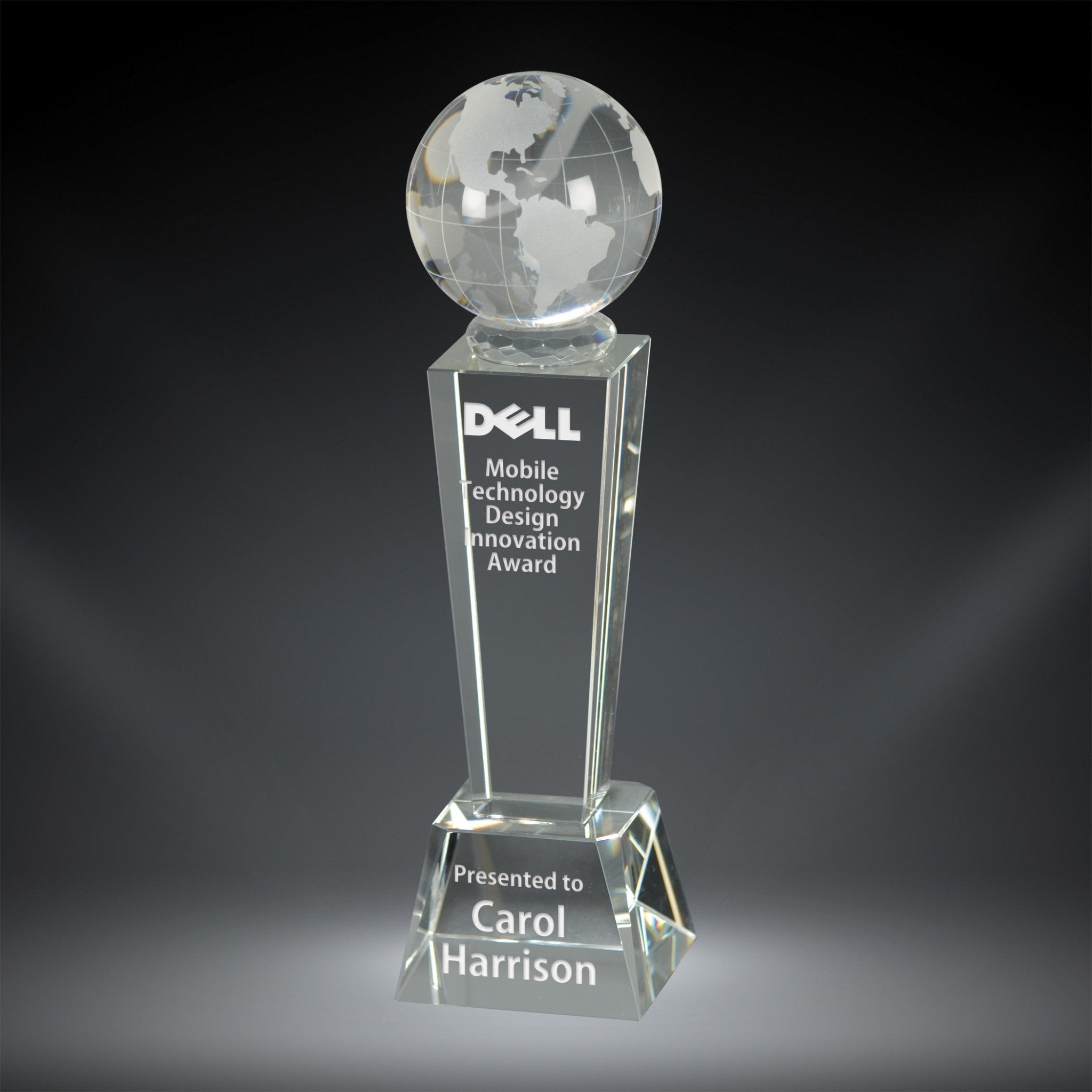 Galaxy Globe Series Crystal Glass Award