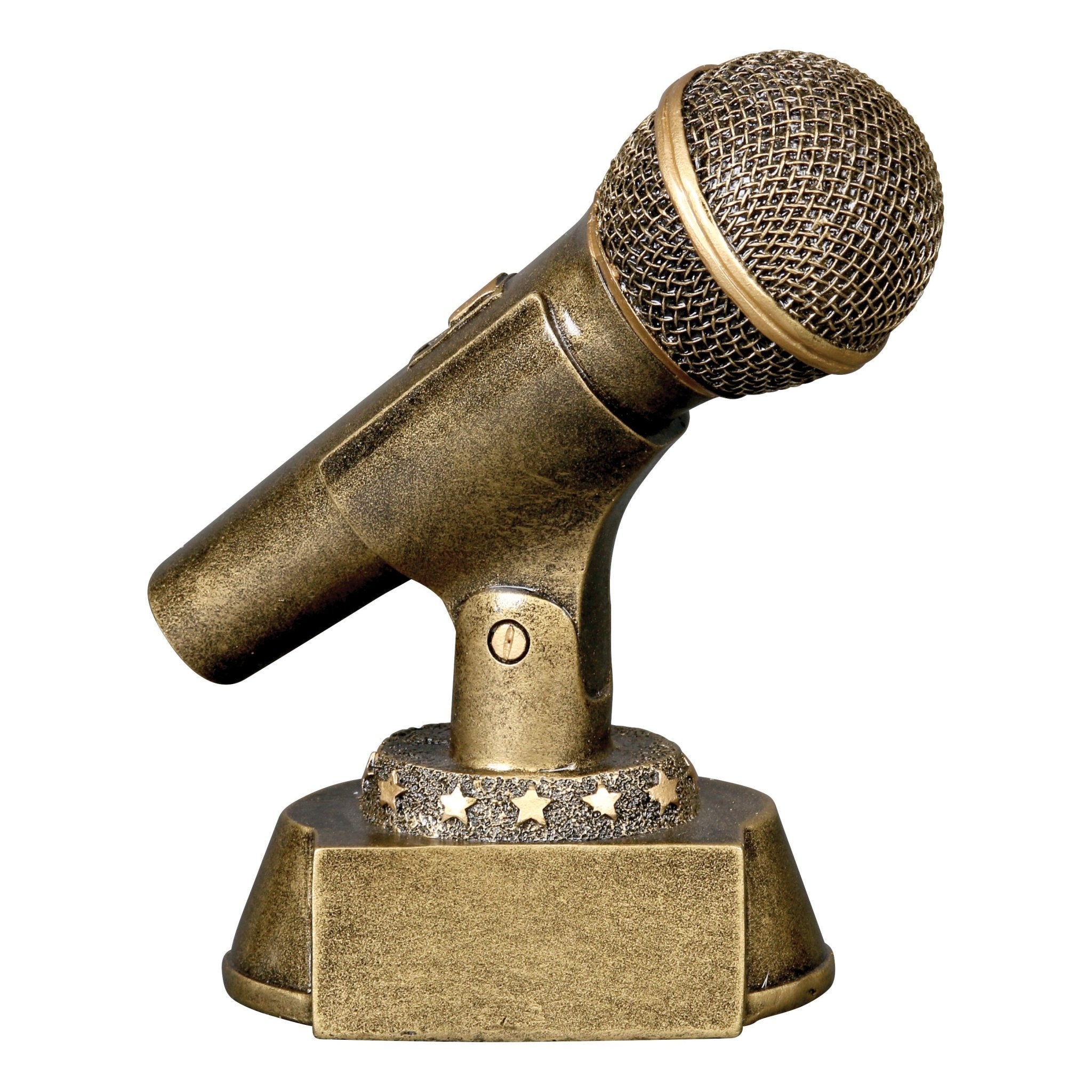 3RFC Series Golden Microphone Resin Trophy