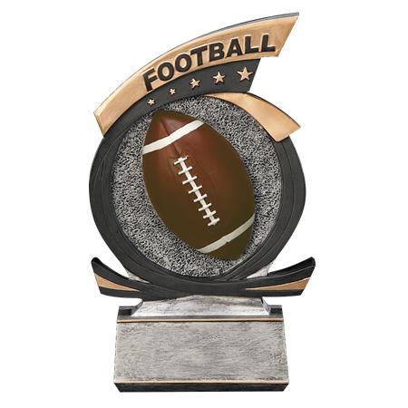 Gold Star Football Resin Trophy