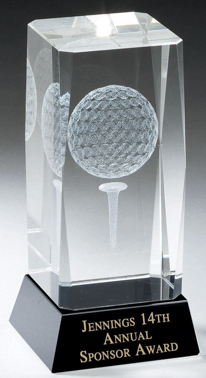 Golf Ball Block Series Crystal Glass Award