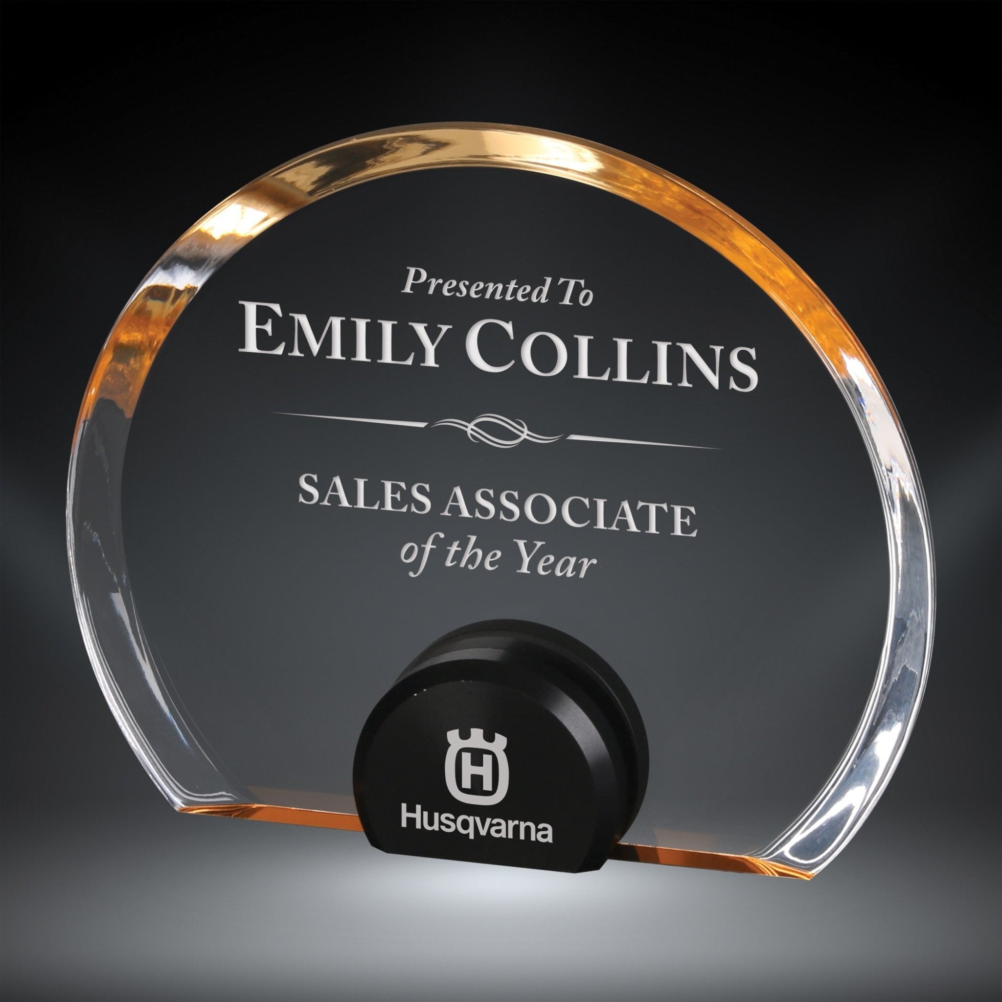 Halo Circle Acrylic Award - Gold