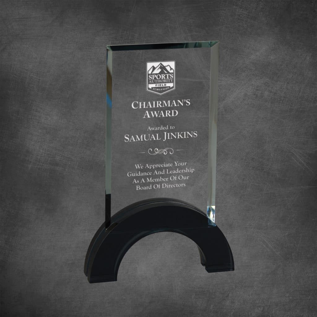 Hampton Crystal Corporate Award - Black