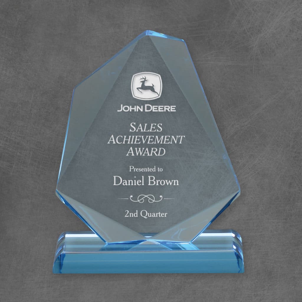 Jewel Acrylic Corporate Award - Blue