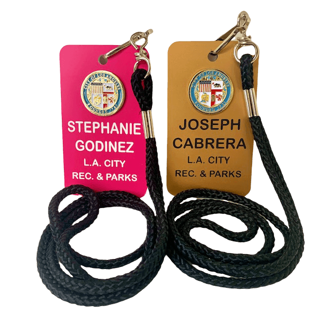 LA City Name Badge - Double Sided with Lanyard