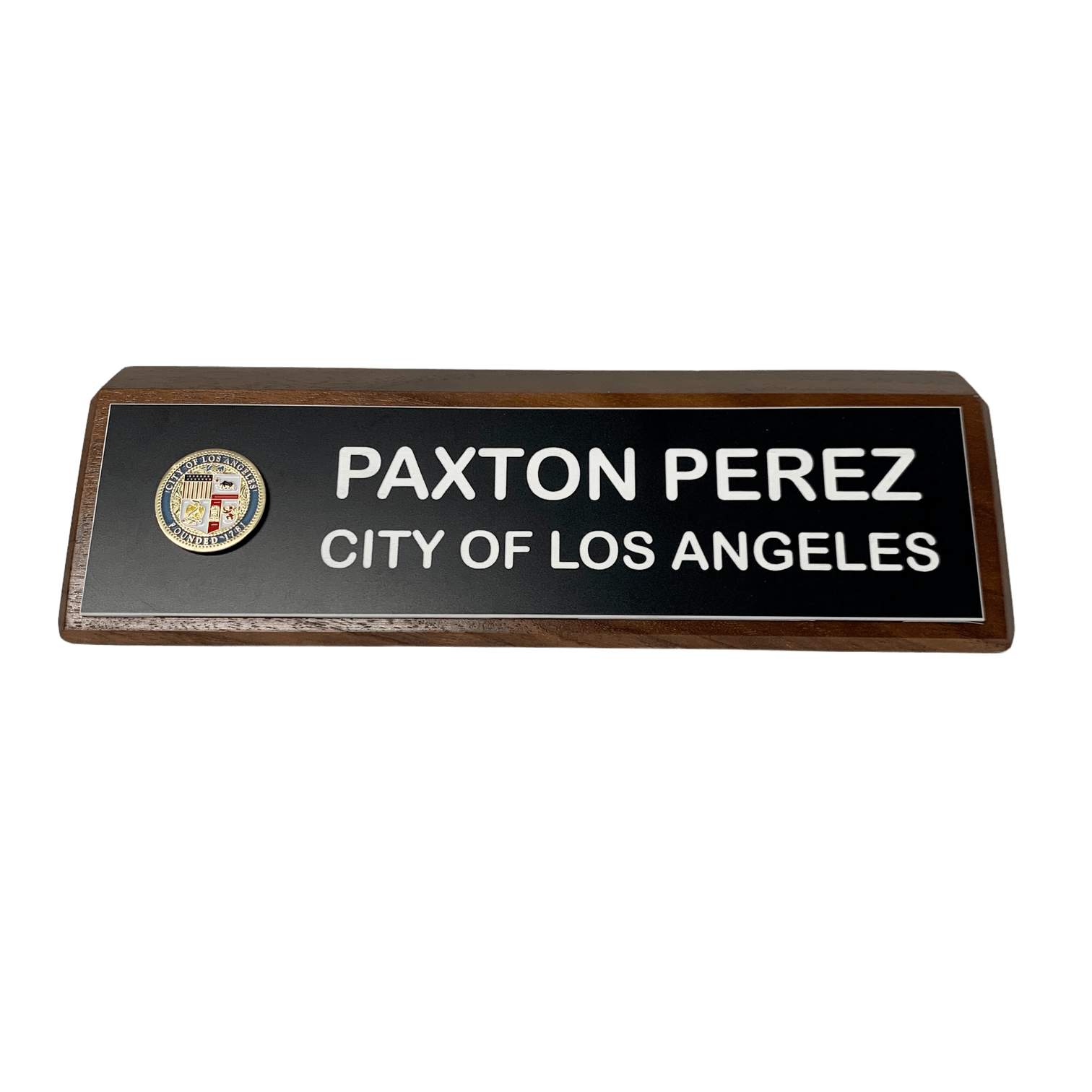 LA City Name Wedge - Natural Walnut