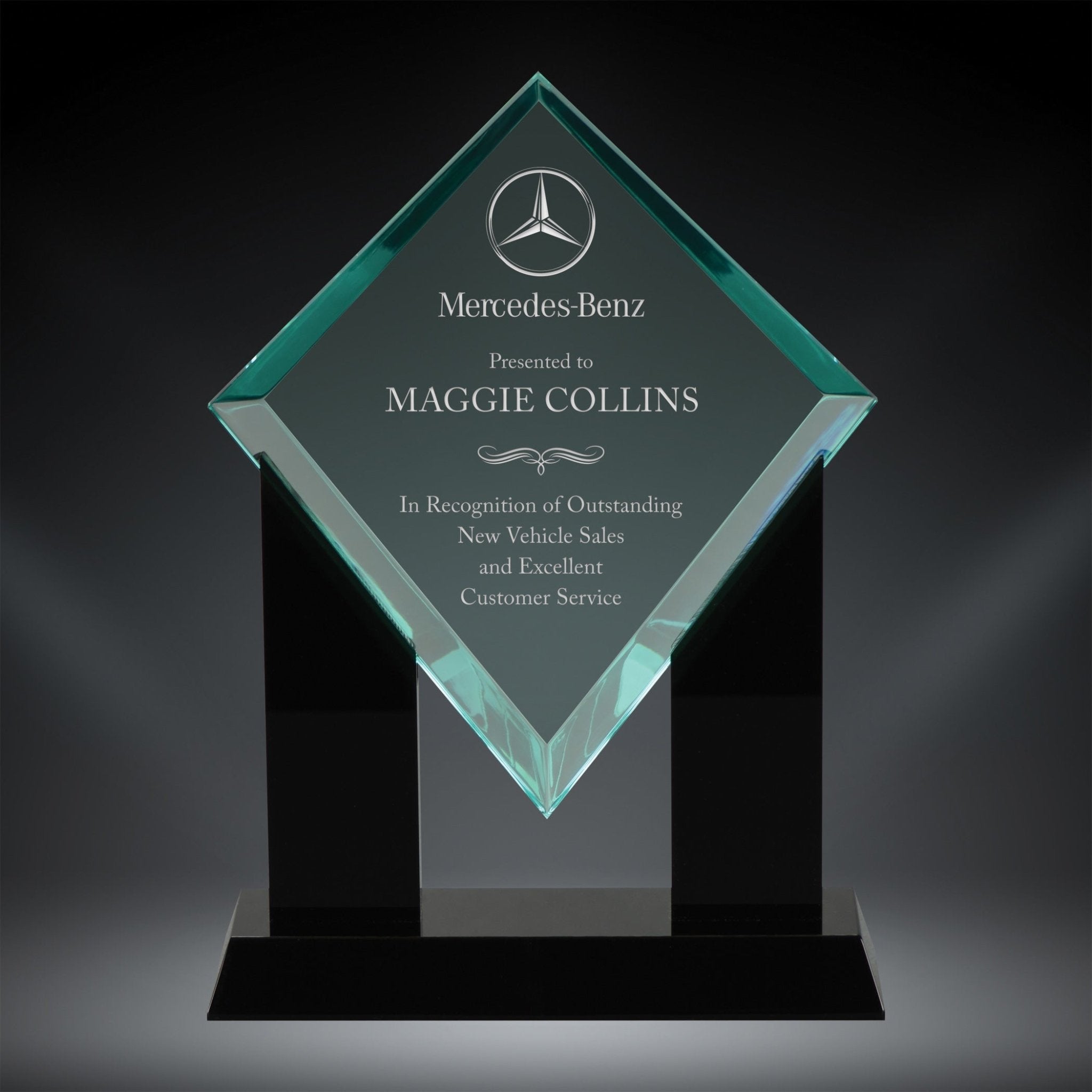 Marquis Diamond Acrylic Award - Jade