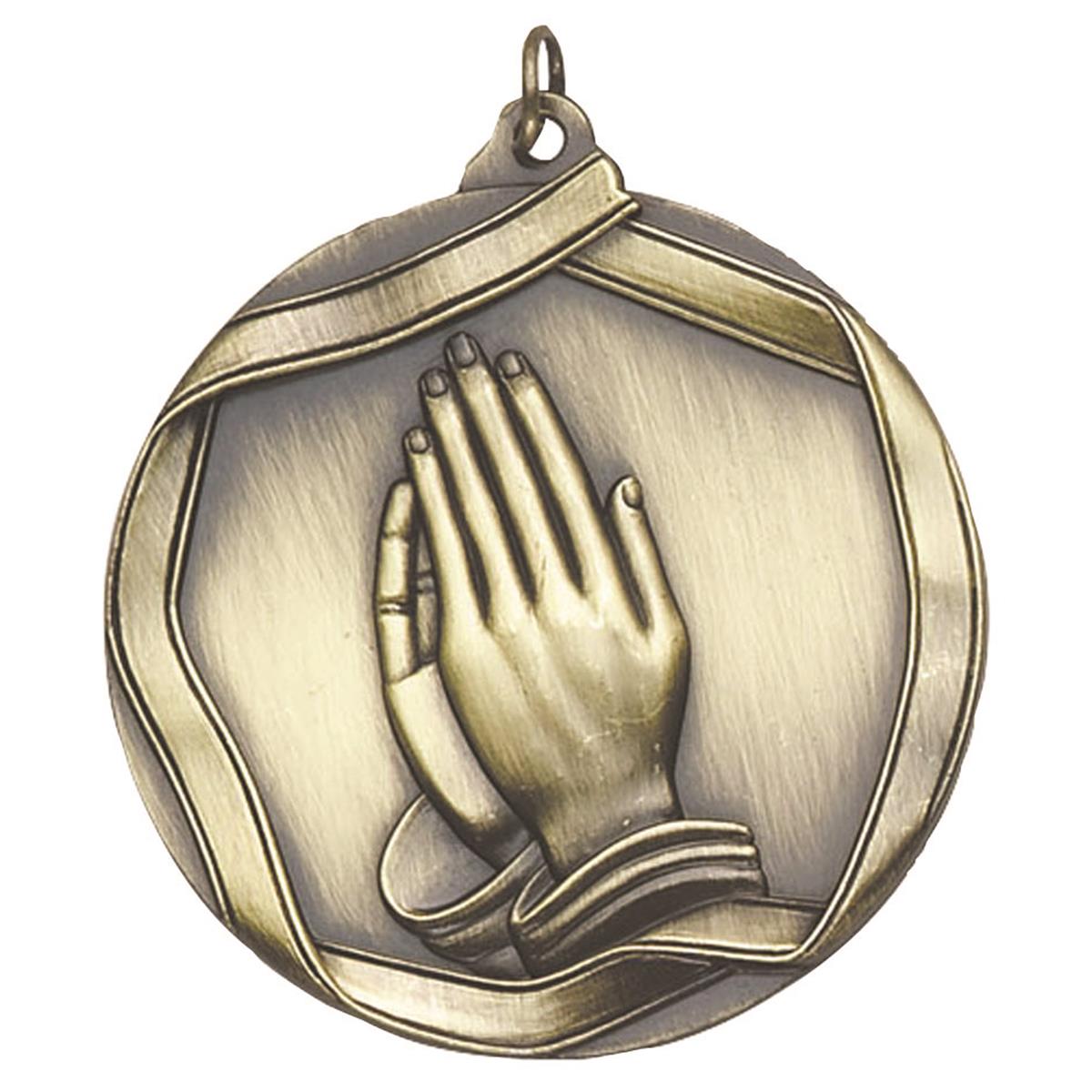 MS6 Series Praying Hands Themed Medal - Praying Hands Themed Medal ...