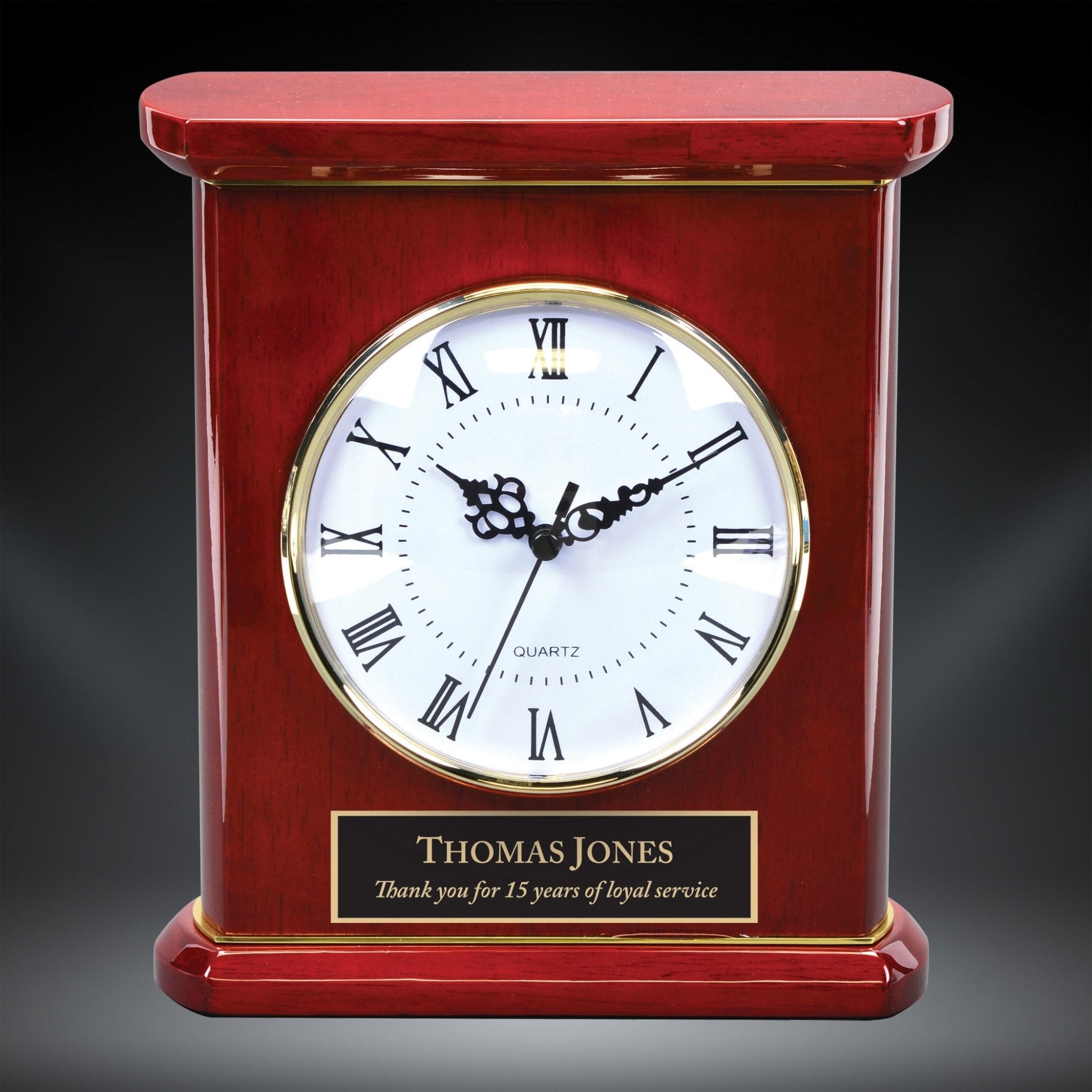Patriot Series Rosewood Desk Clock