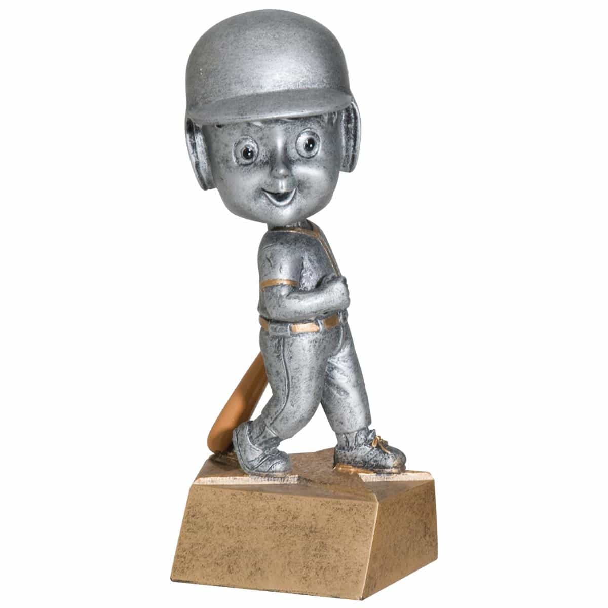 Pewter Bobble Series Baseball Resin Trophy