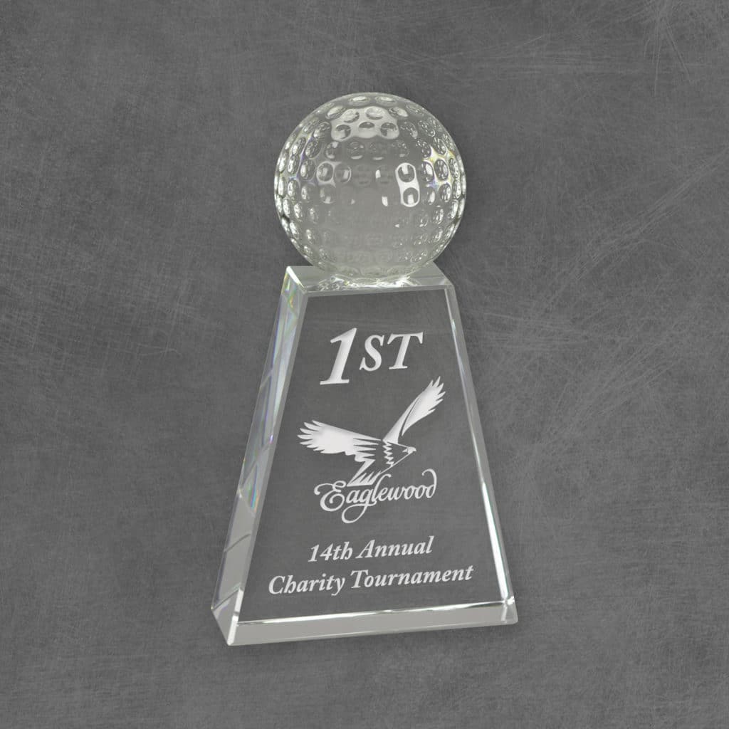 Pyramid Tower Crystal Golf Award