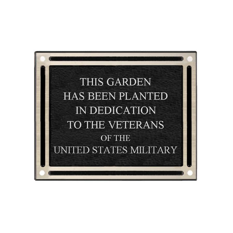 Quick Turn Cast Aluminum Plaque - Silver/Black
