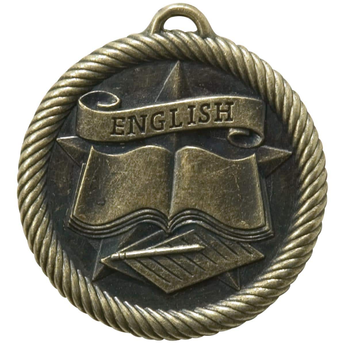 Rope Wreath Series English Language Themed Medal