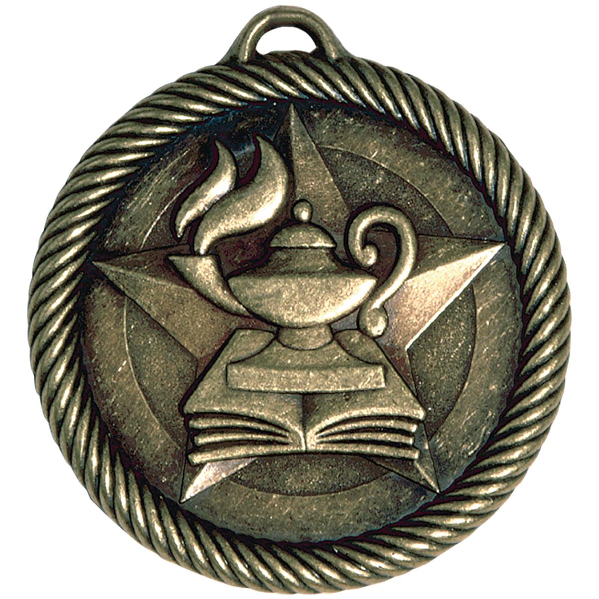 Rope Wreath Series Lamp of Knowledge Themed Medal